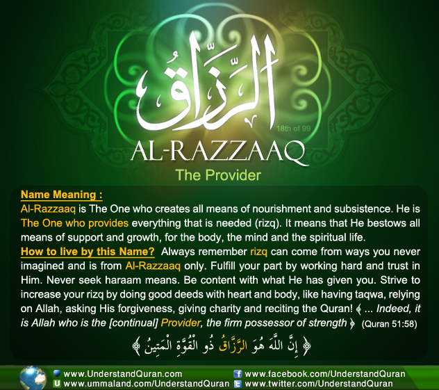 Understand Quran & Salah - The Easy Way: 99 Names of Allah - Asma ul ...