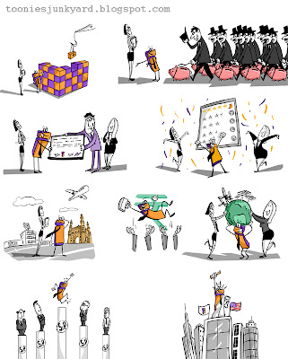 Toonie's Junkyard: Illustrations for IDFC