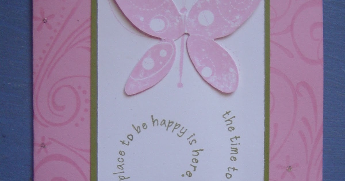 Flushed with Rosy Colour: Pink Butterfly Birthday Card