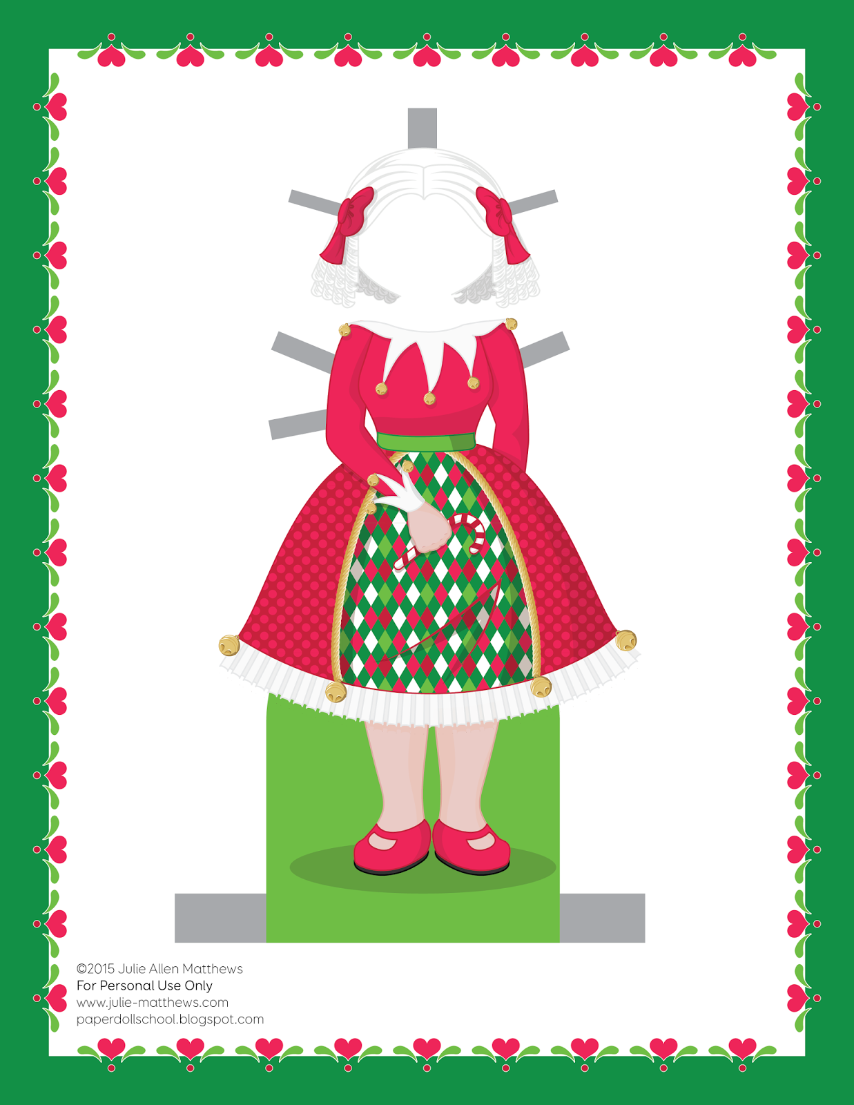 Paper Doll School: December Paper Doll -- Mrs Claus, Outfit 2