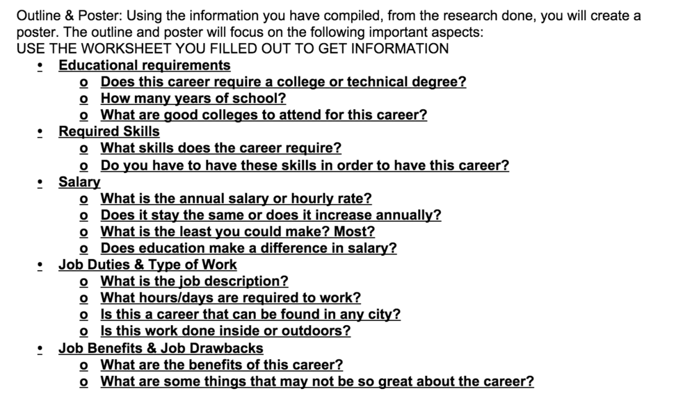 ARTimus Prime: 8th Grade- Art Careers Poster