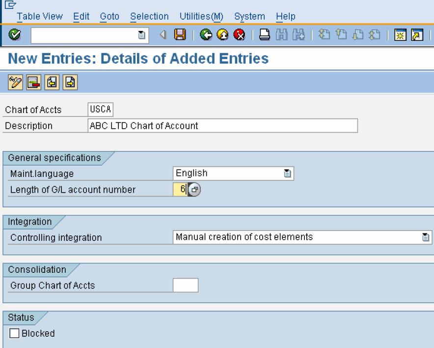 Knowledge Tree: Create Chart of Accounts in SAP
