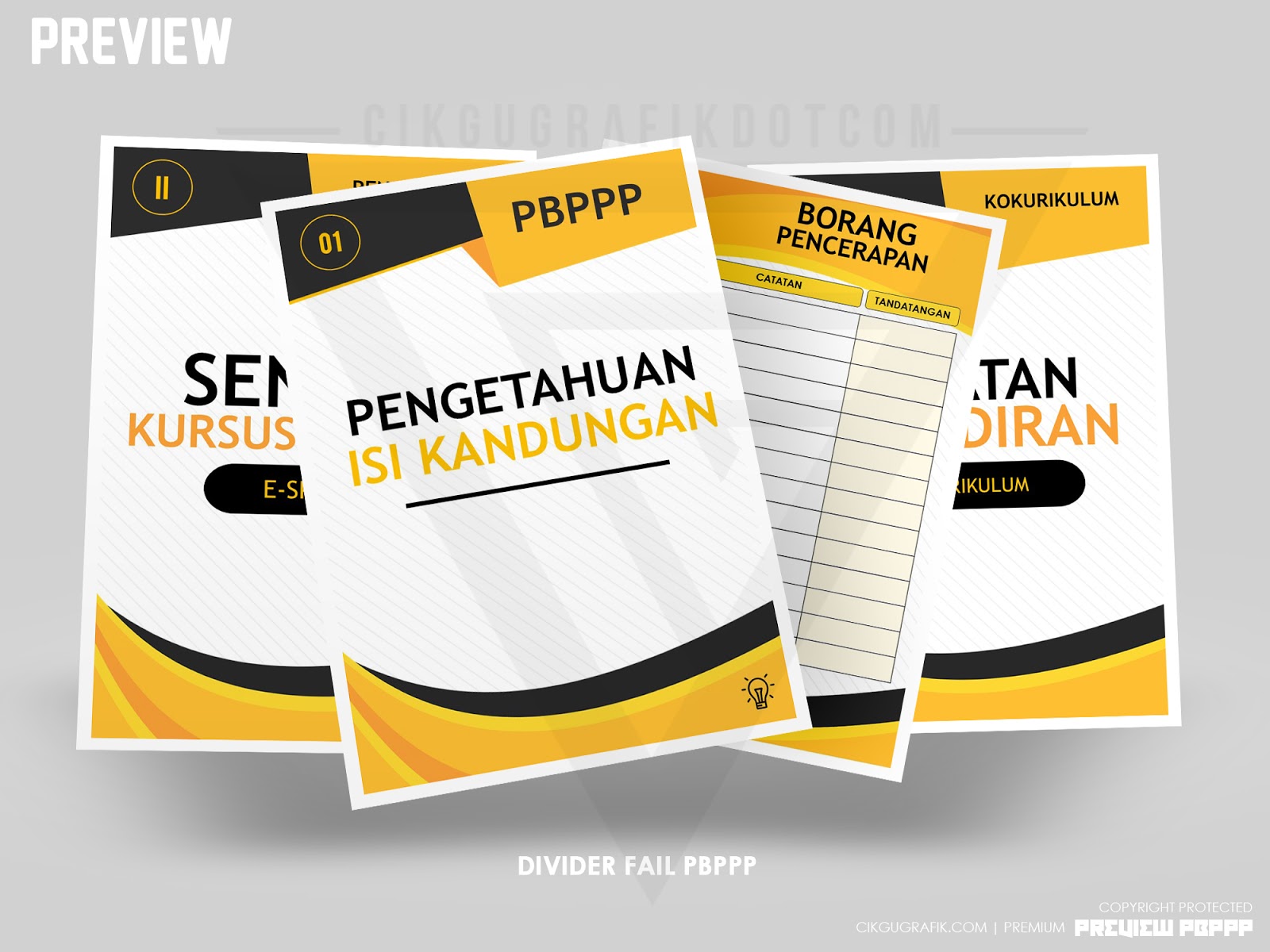 [ AVAILABLE ] FAIL PBPPP COVER DAN DIVIDER - #PREMIUM CIKGUGRAFIK