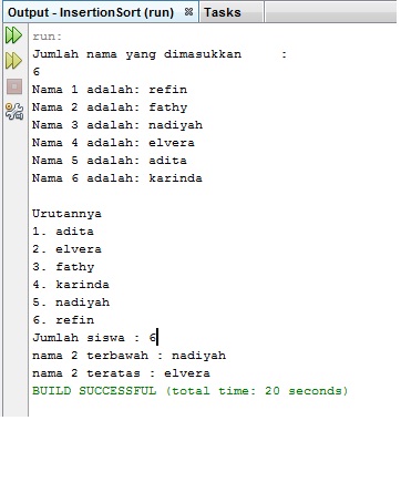 Java: Program Algoritma Sorting (Insertion Sort)