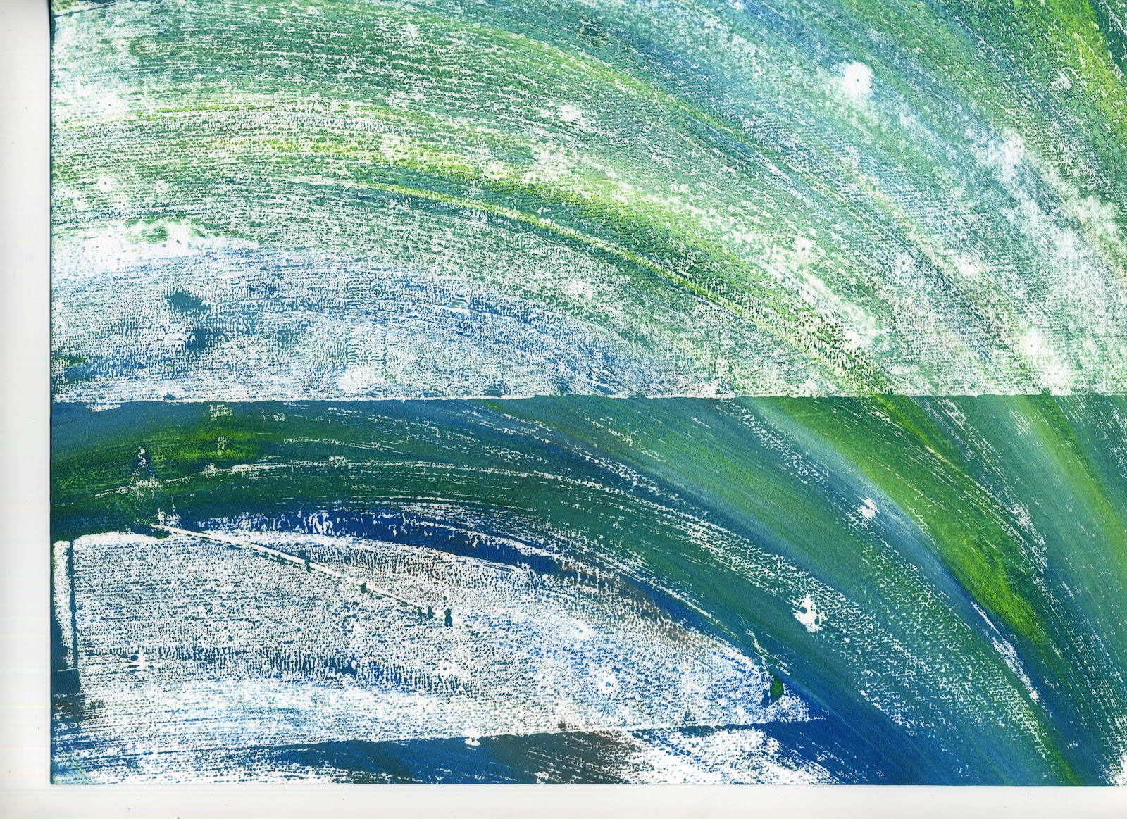 Fine Art In Focus: Sea sky - Oil Monoprint
