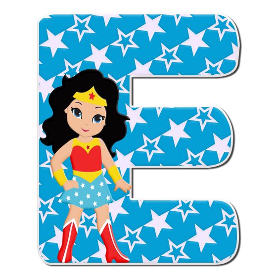 Wonder Woman Letter. Letras de la Mujer Maravilla. - Oh my Alfabetos!