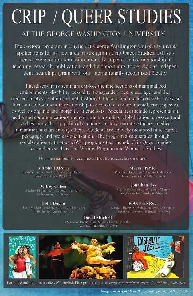 Transliterature: Things Transform: Crip/Queer Studies @ the George ...