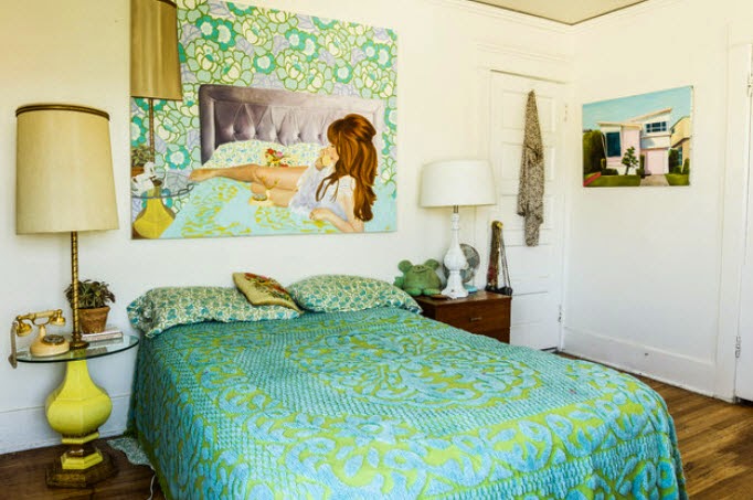 Best Paintings in the interior of a bedroom - 30 examples