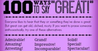 EnglishInFavour: 100 ways to say GREAT