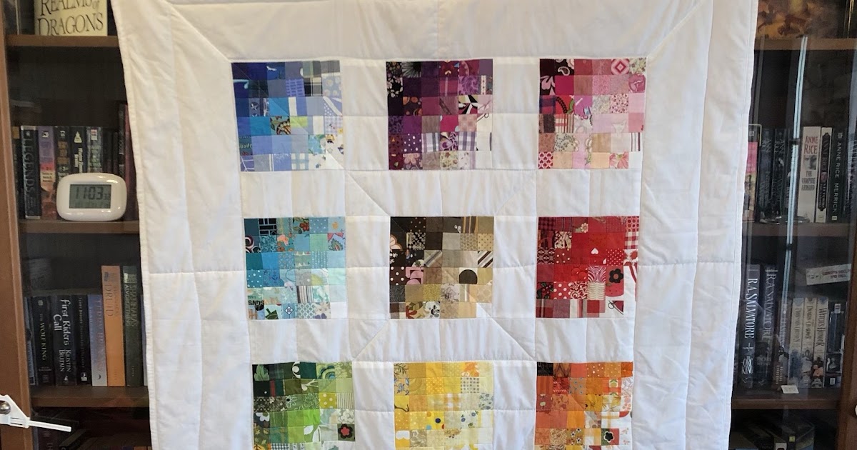 Finished quilt: Emil S's color block quilt