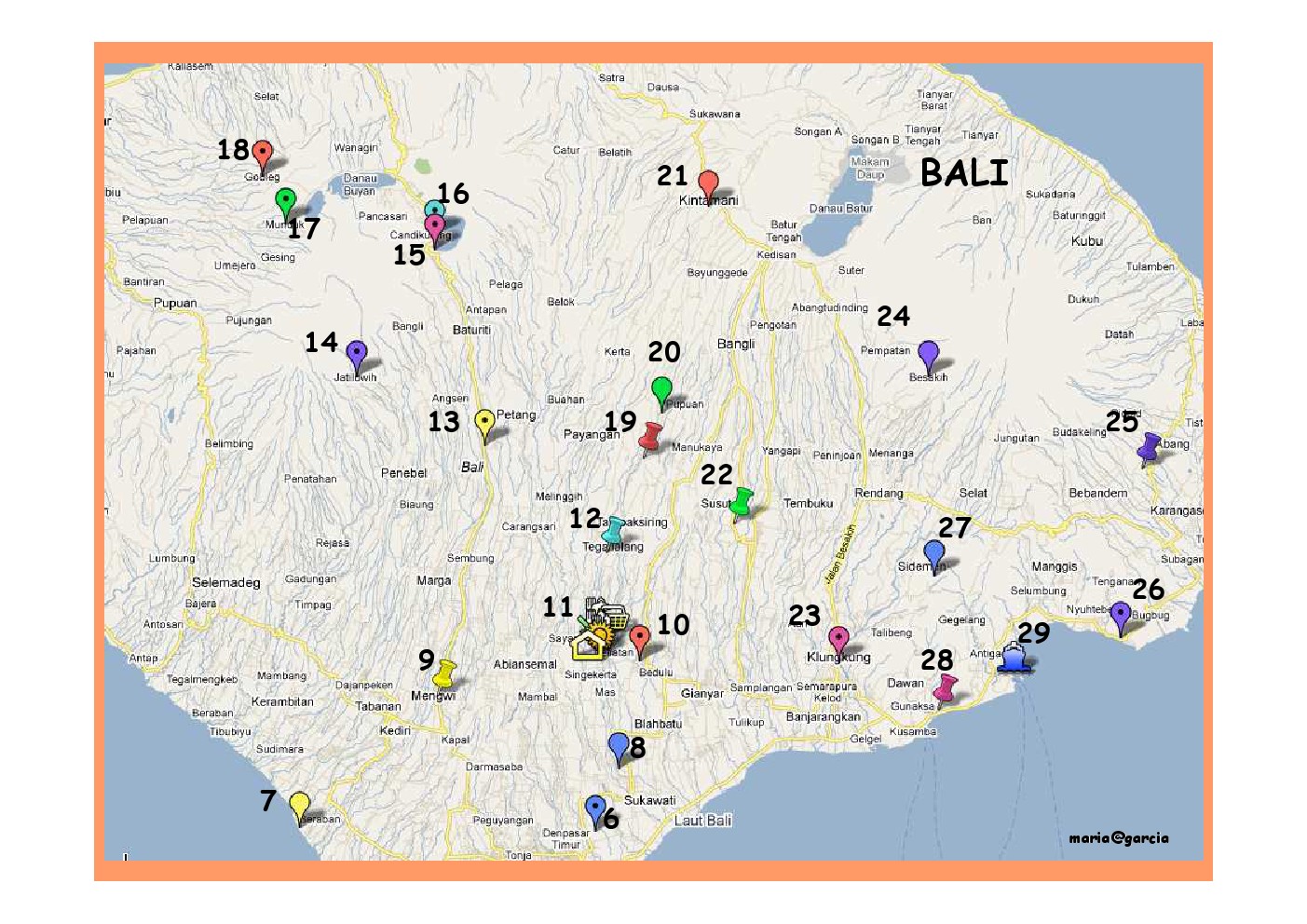 Mis mapas de Bali | Callejeando por el mundo