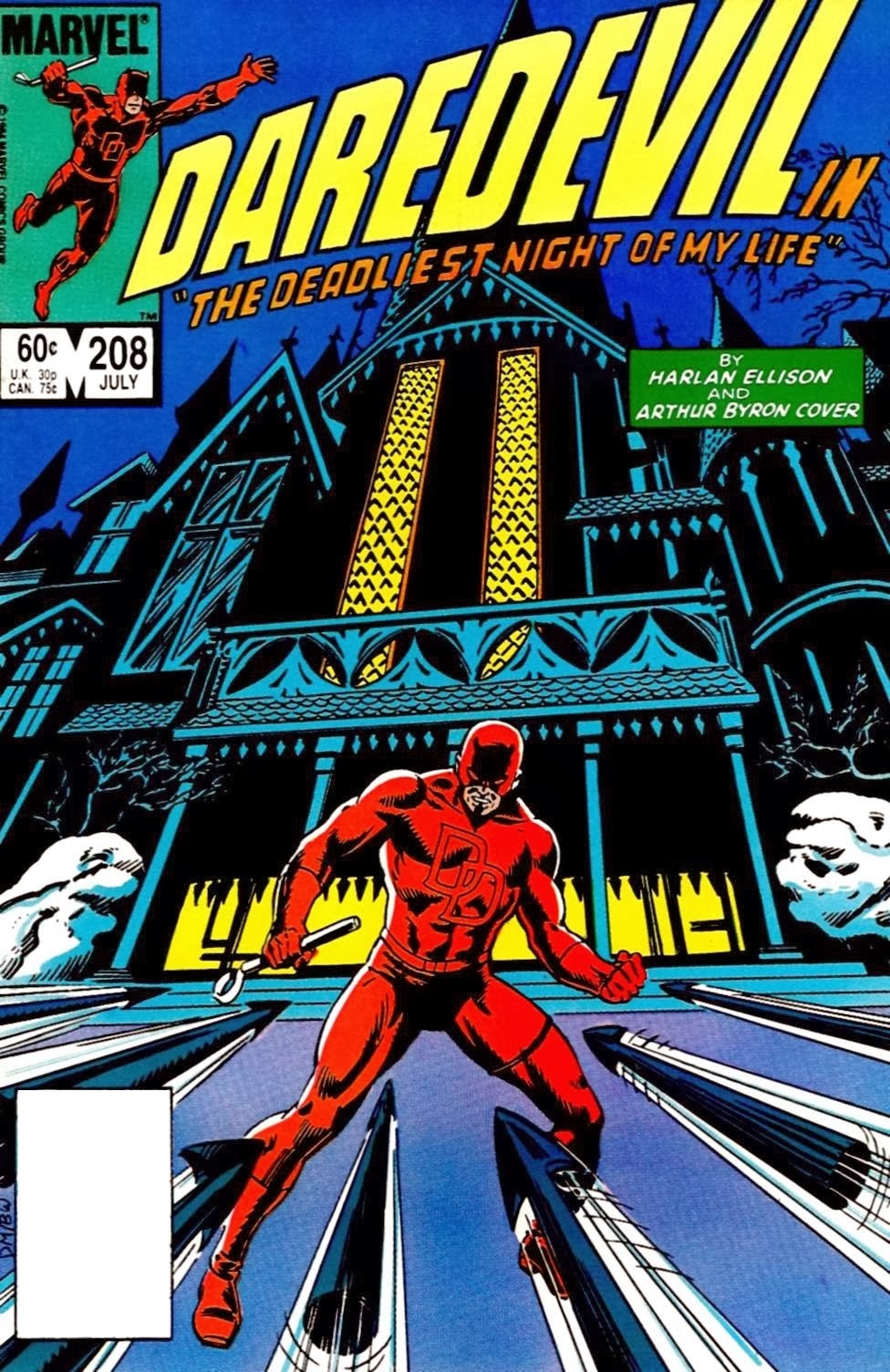 Marvel Comics of the 1980s: 1984 - Anatomy of a Cover - Daredevil #208
