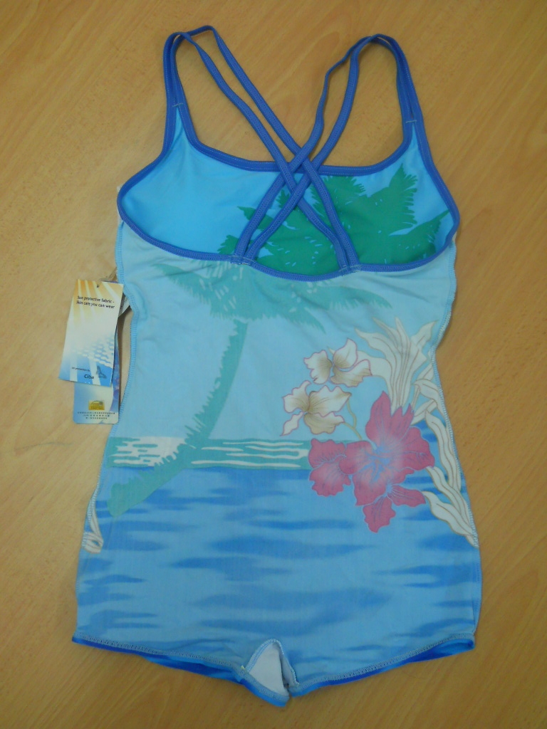 FASHION CARE 2U: S141-2 Light Blue One Piece Swimsuit Swimwear