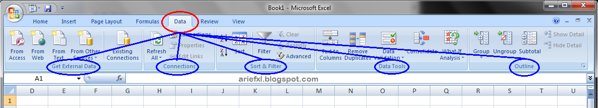 Various of Excel: Fungsi Menu DATA Microsoft Excel