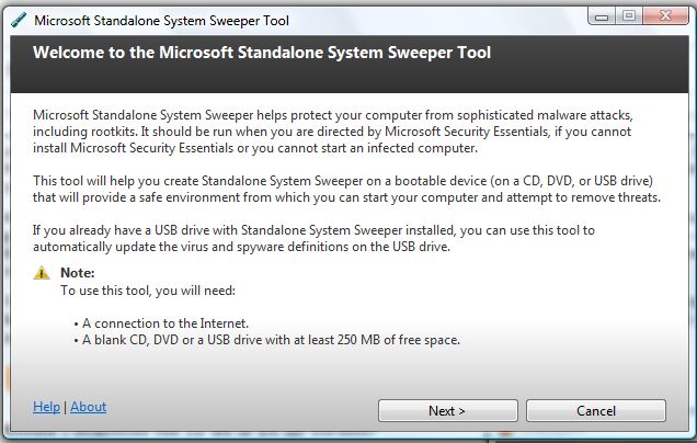 Setting Up the Microsoft Standalone System Sweeper Beta, Now Windows ...