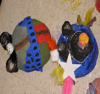 Bright and Shiny Art: African Art: Paper Mache Balloon Masks