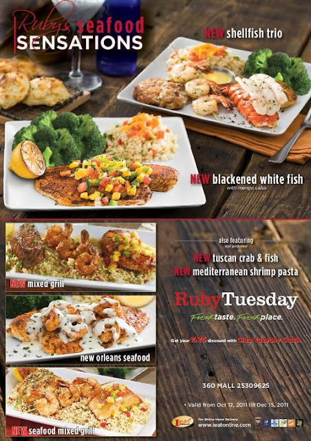 Kuweight 64: RUBY TUESDAY - DELIGHTFUL SEAFOOD SENSATIONS
