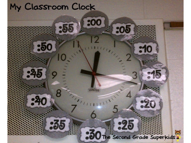 The Second Grade Superkids: Cool Dude, Clock Labels