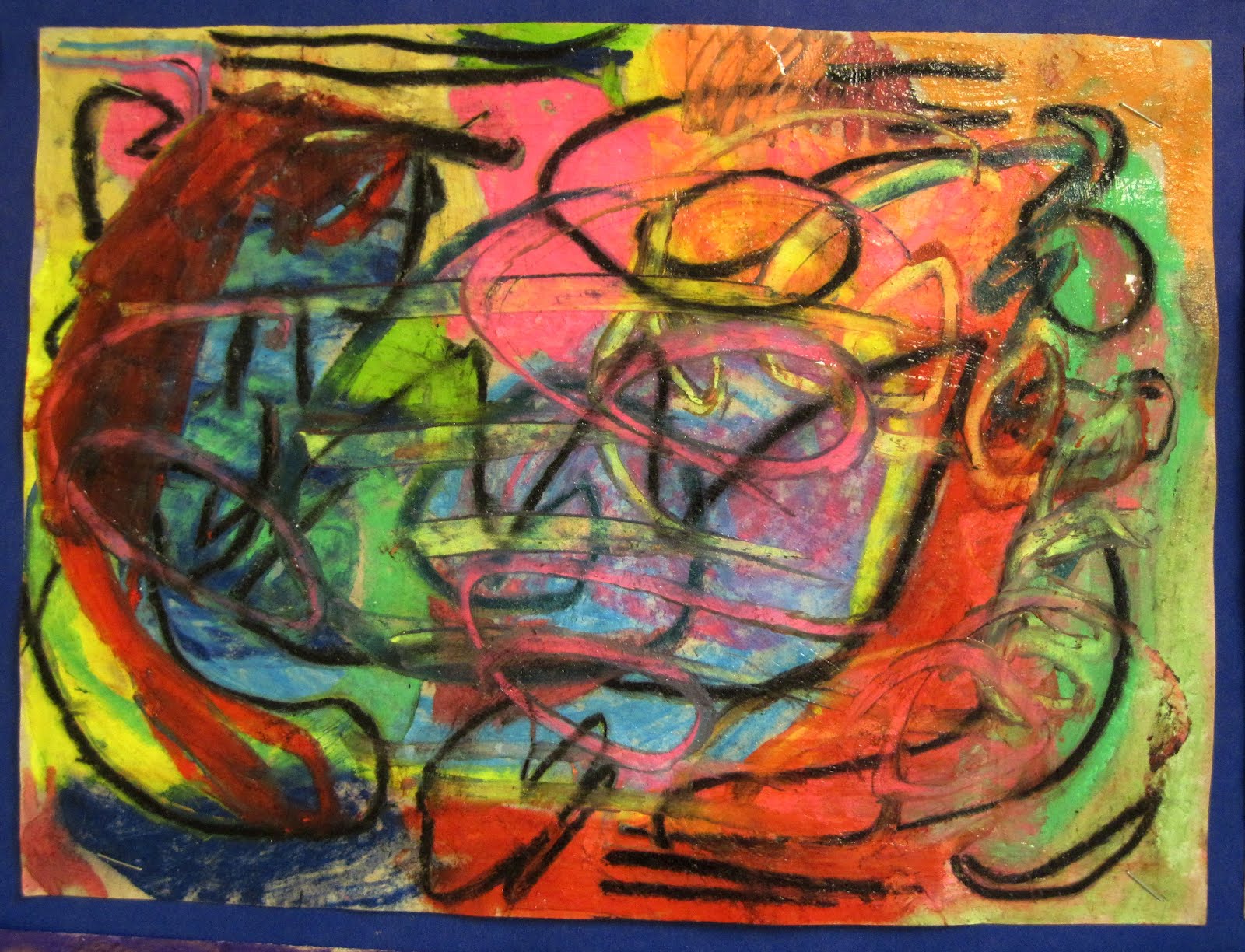 There's a Dragon in my Art Room: Abstract fun with chalk pastels