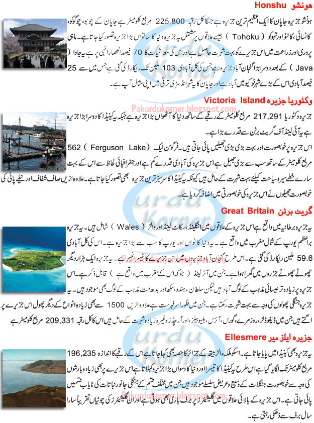 Largest Island in the World in Urdu | World History - Urdu Korner