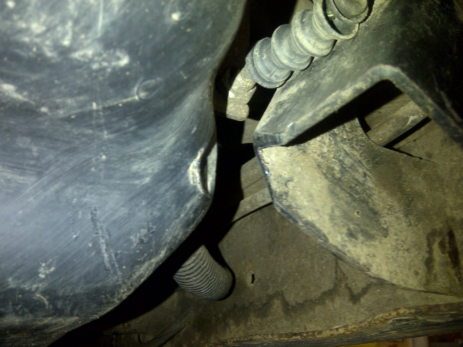 Bobs Shop: Cushman dented oil pan