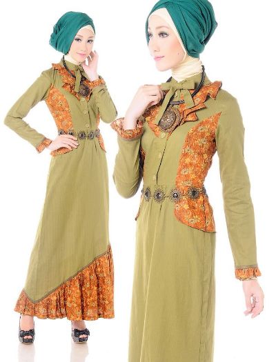 9 Model Baju Gamis Variasi Batik Terbaru