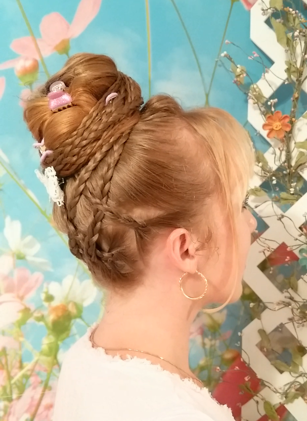 Braids & Hairstyles for Super Long Hair: Braided Lattice Bun