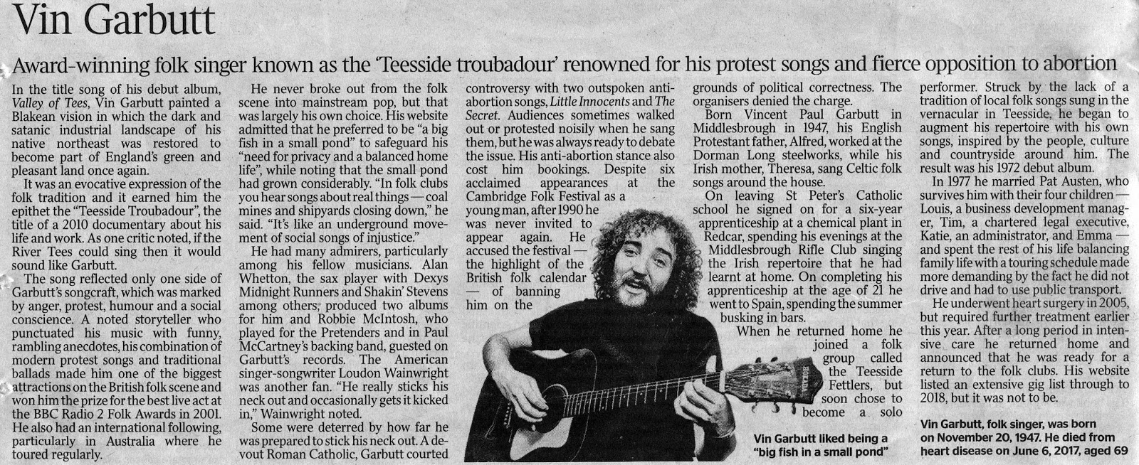 Paul @ Mainlymono: Vin Garbutt