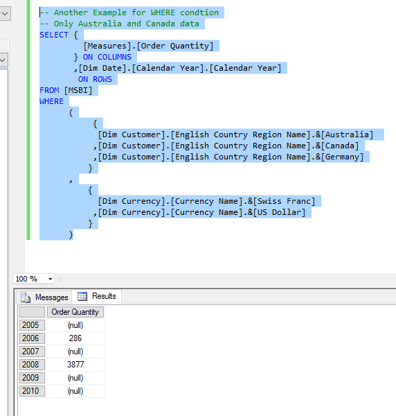 Bala Krishna's MSBI Blog: MDX -- How to Filter Data -- Part-10