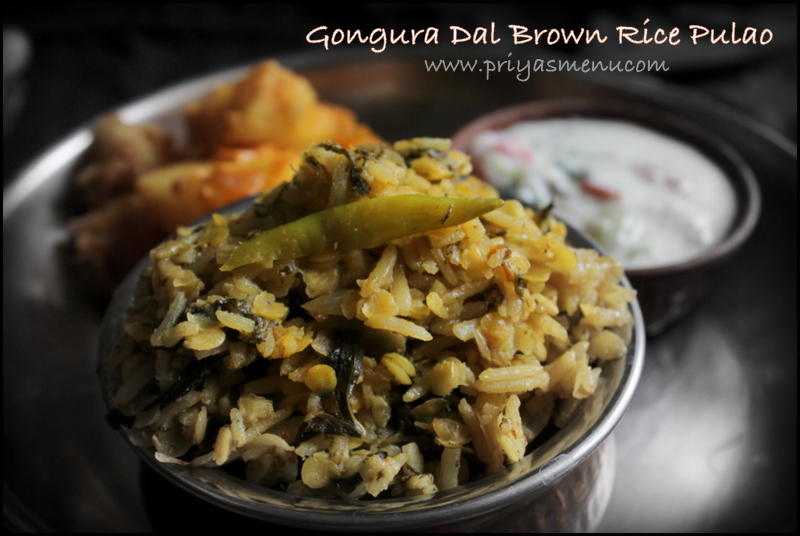 Priya's Menu - Yum Yum Yummy food for Food lovers : Gongura Dal Brown ...