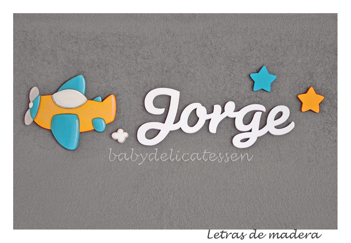BABY DELICATESSEN LETRAS DE MADERA: JORGE