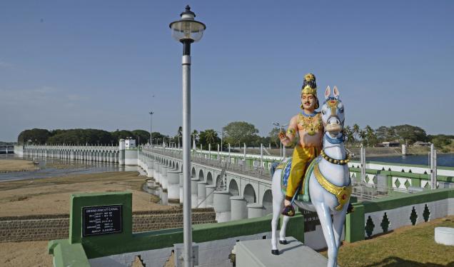 Construction concept of Kallanai Dam (Grand Anicut)