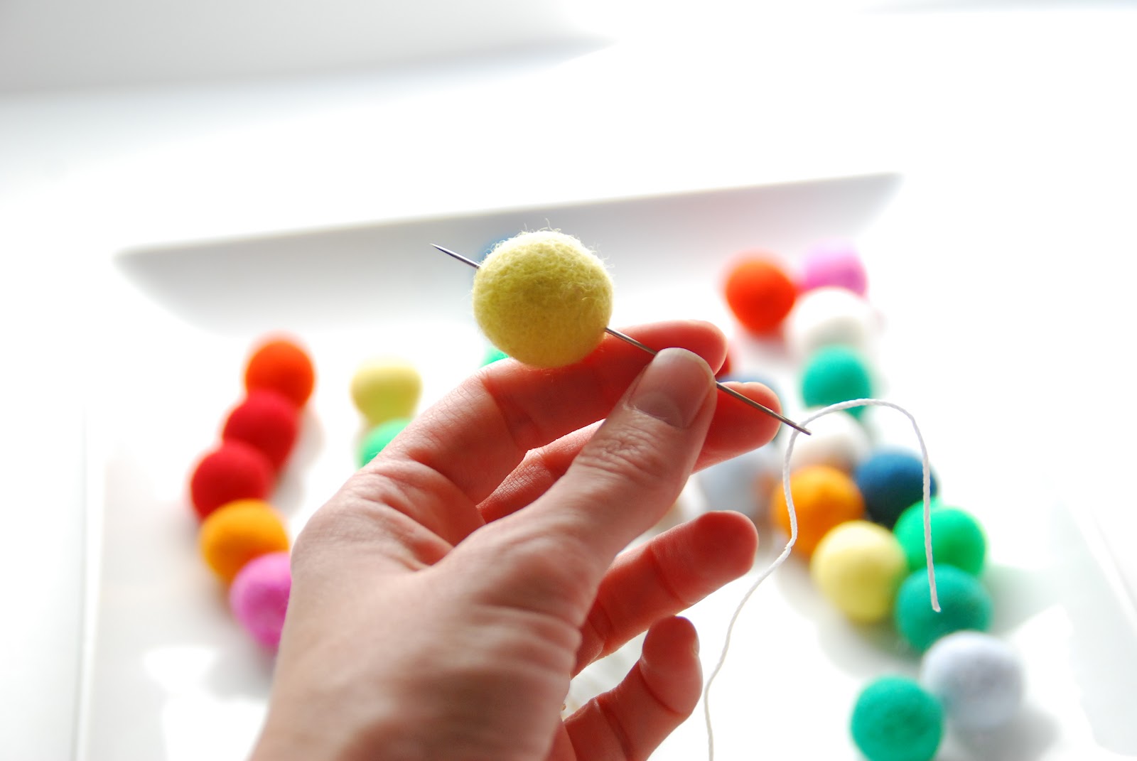 The Fickle Felt Tree: Felt Ball Garland Tutorial