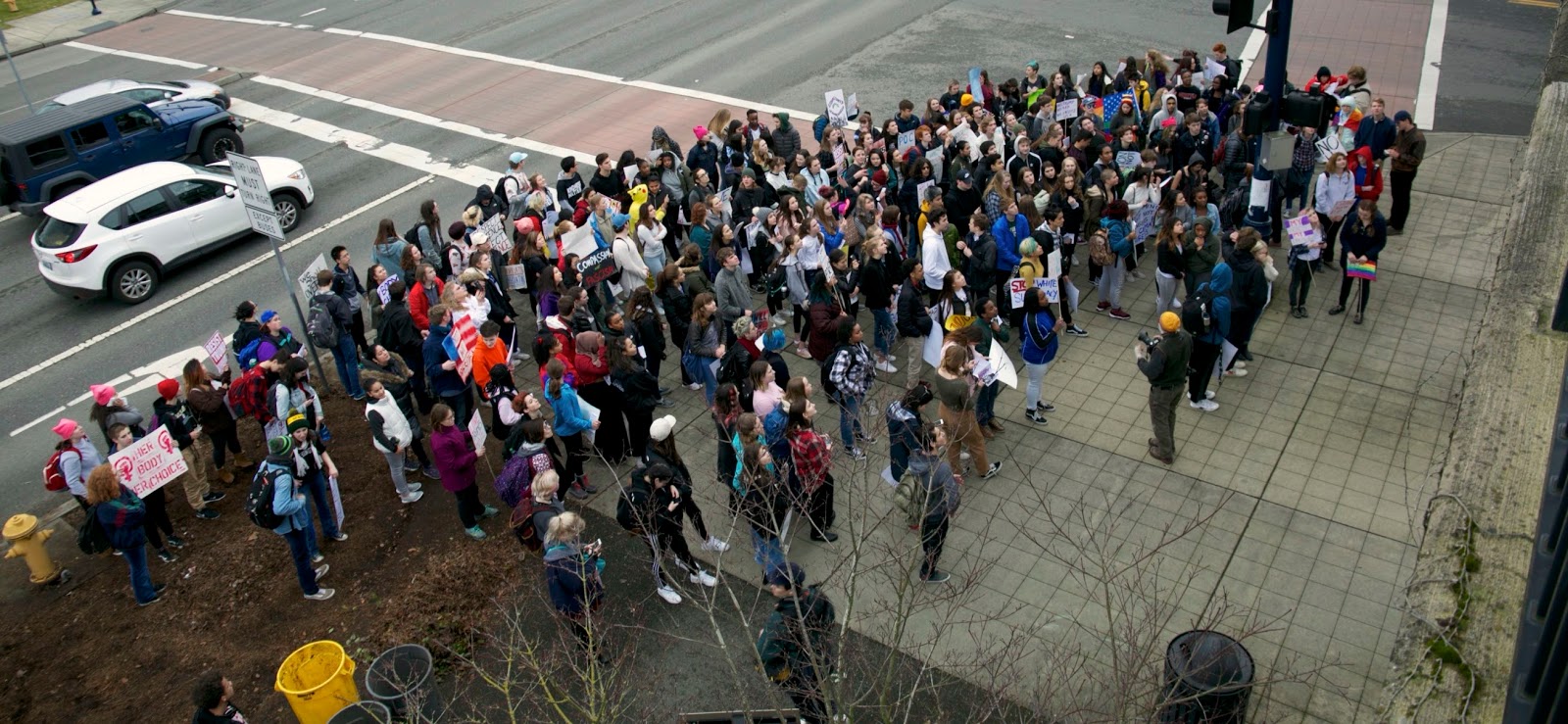 Shoreline Area News: Students rally in political protest