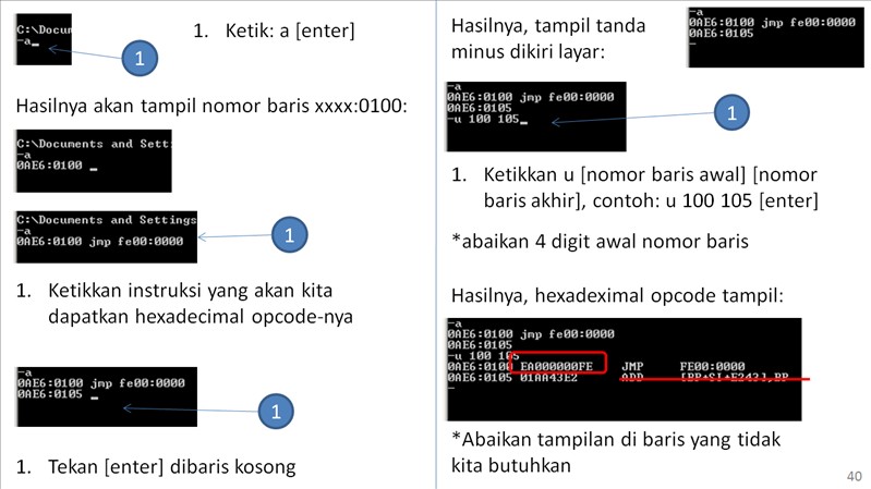 Inilah Cara Untuk Mendapatkan Hexadecimal OpCode Dari Suatu Instruksi ...