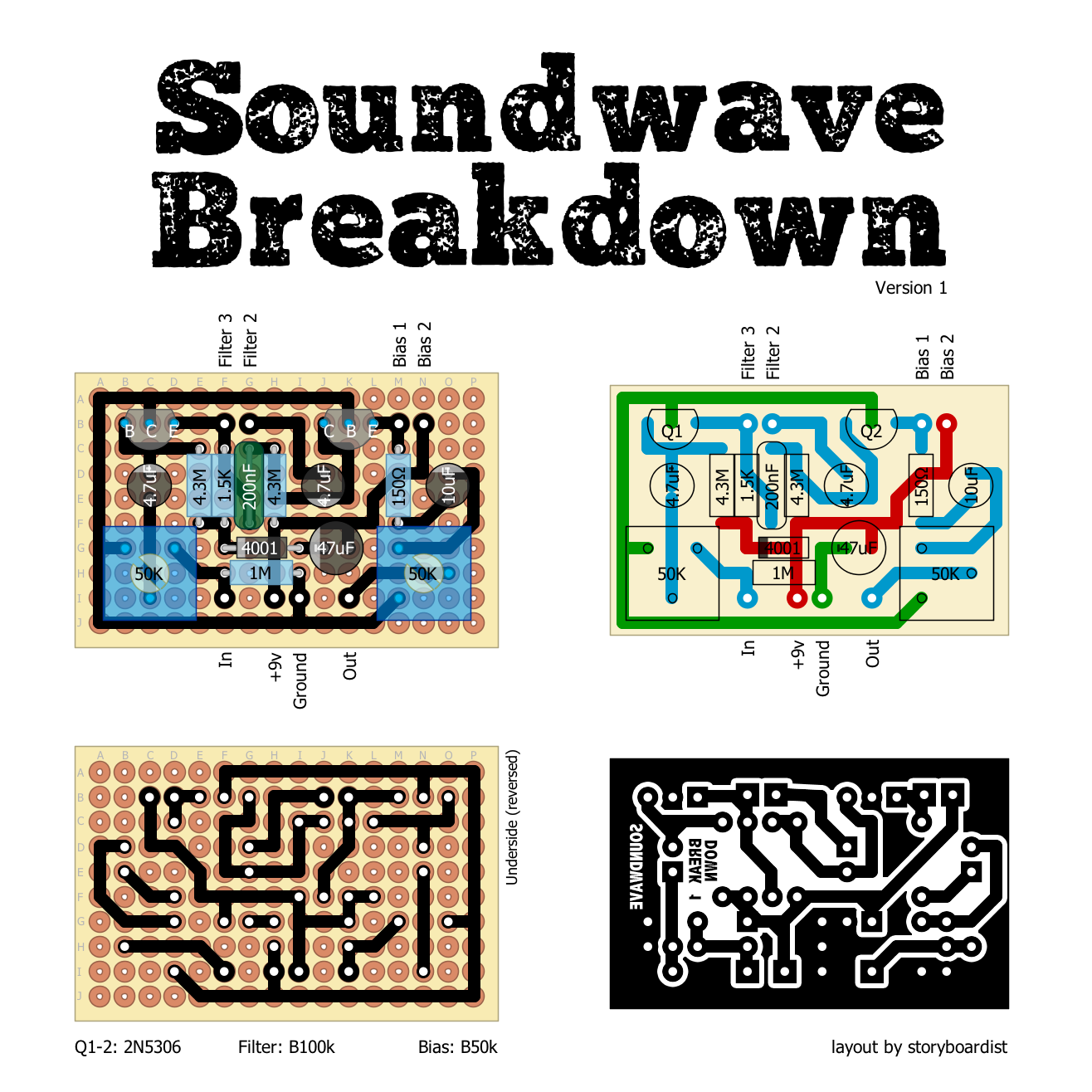 Perf and PCB Effects Layouts: Death by Audio Soundwave Breakdown 1