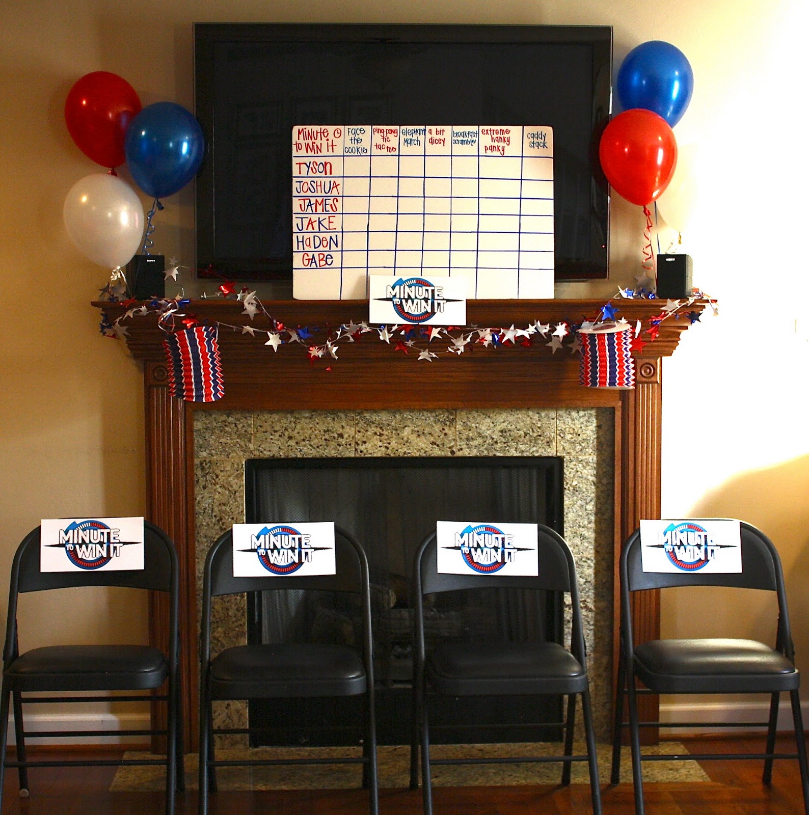 Bolling With 5: "Minute To Win It" Party Decor!