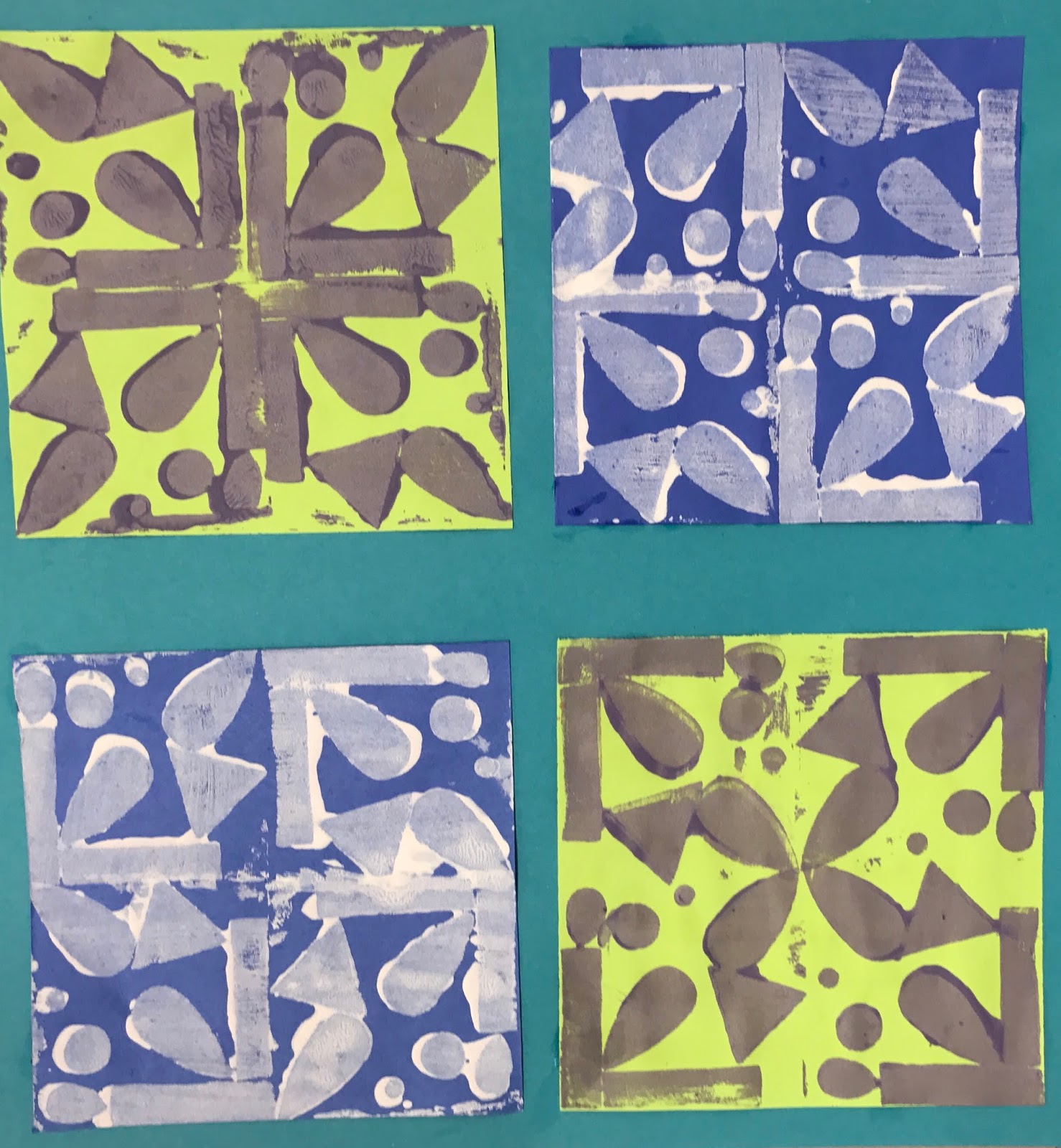 Easy Geometric Printmaking with Foam Shapes