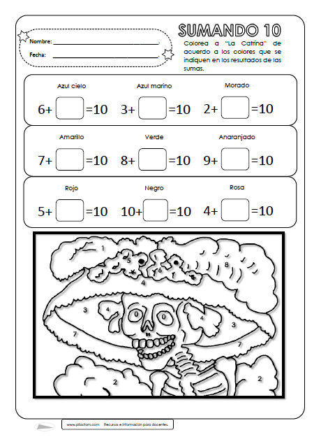 Ficha de Matemáticas: El día de muertos
