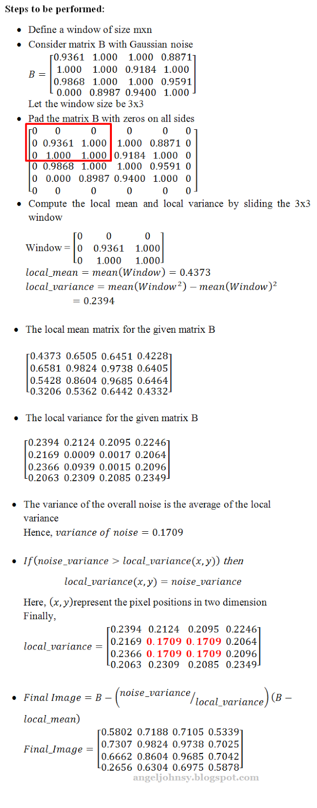 Adaptive filtering-local noise filter | IMAGE PROCESSING Adaptive filtering-local noise filter | IMAGE PROCESSING
