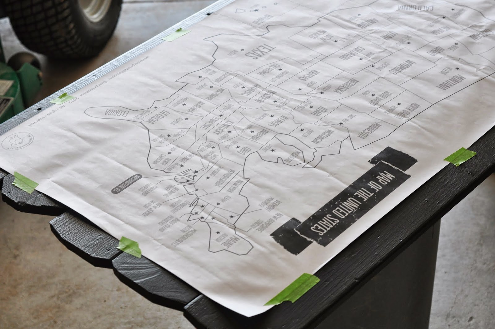 My Rainboots Are Red: :: Project - School Room: Map of the US (tutorial)