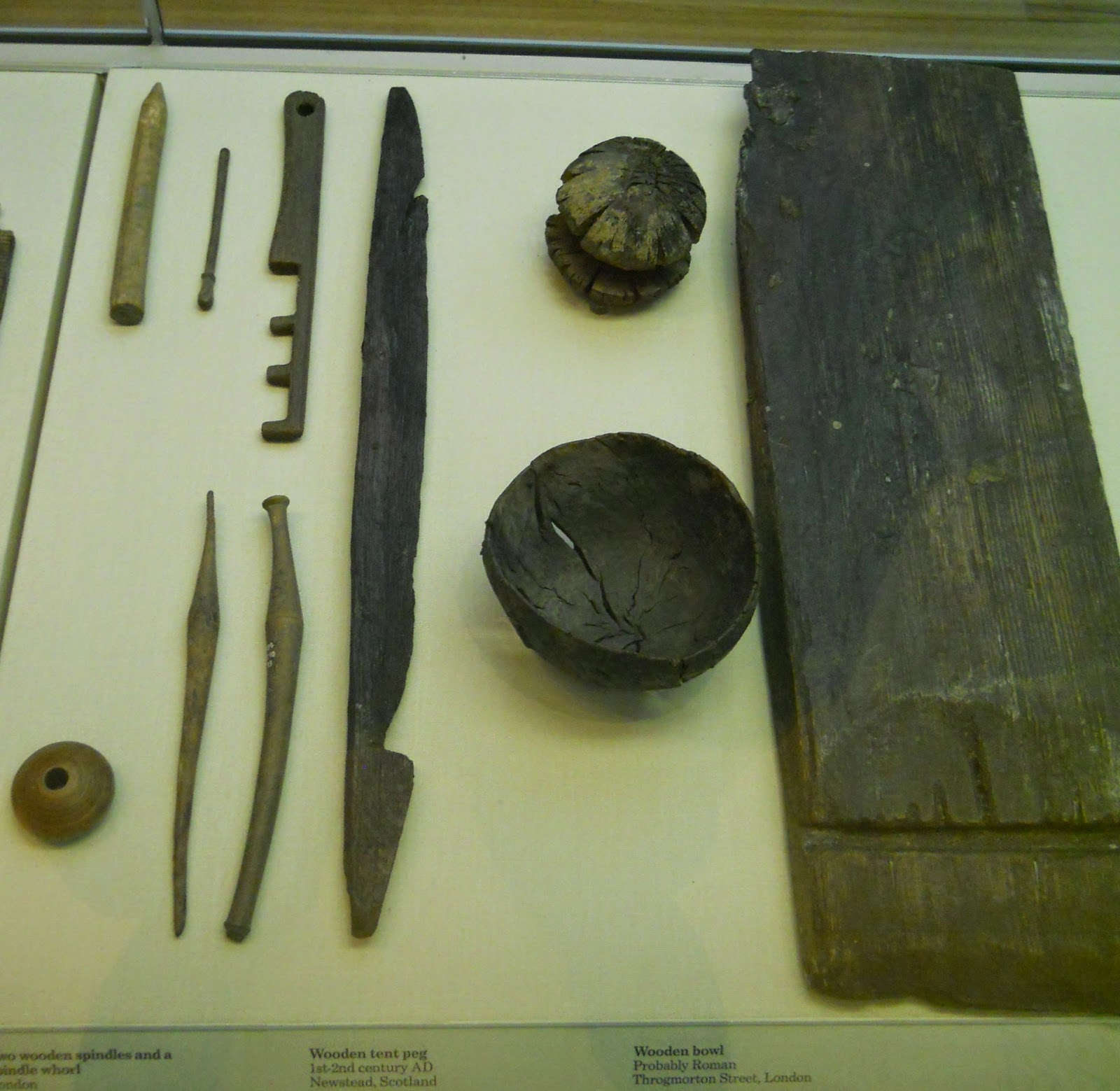 Woodcarving and woodworking tools seen at the British Museum; from the ...