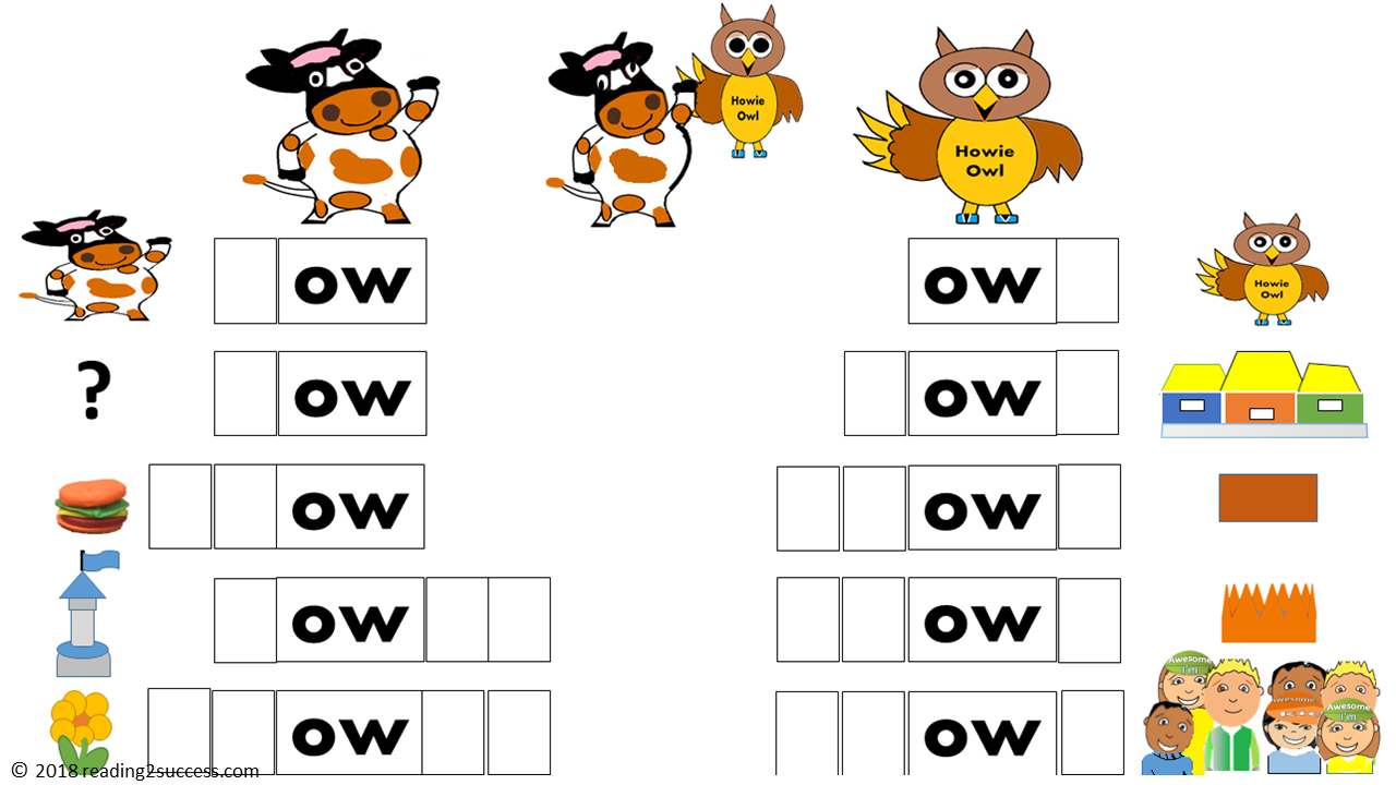 Reading2success: Ow as in Brown Cow and Howie Owl