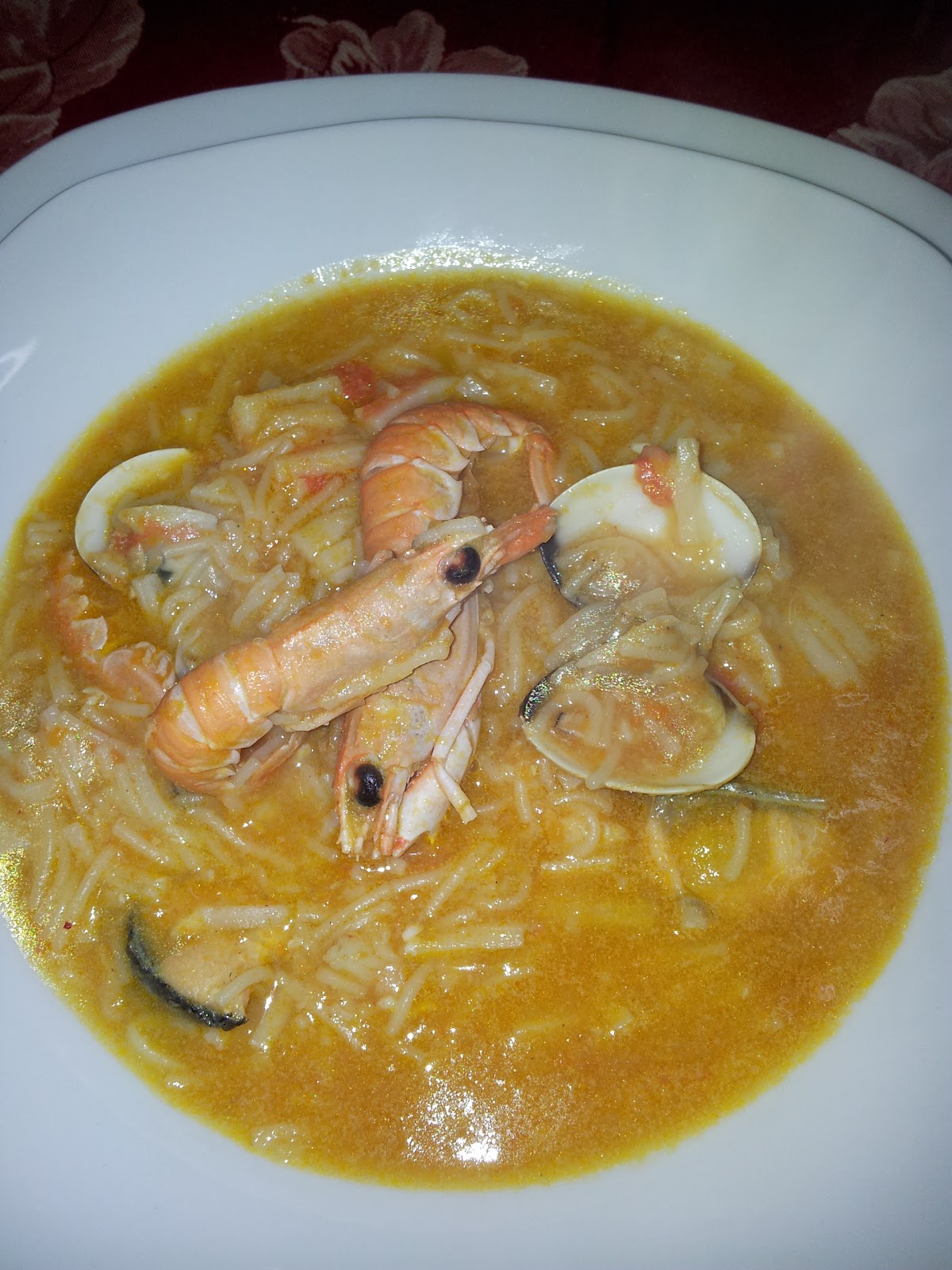 Sopa de mariscos - Las recetas de Maria Antonia