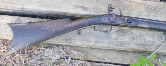 Joe Schell flintlocks: 36 CAL Tennessee rifle with forged iron mounts