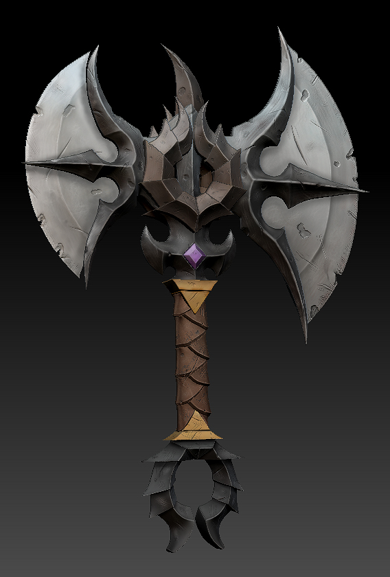 Elod Horvath - University Blog: Practicing game art - Warcraft axe