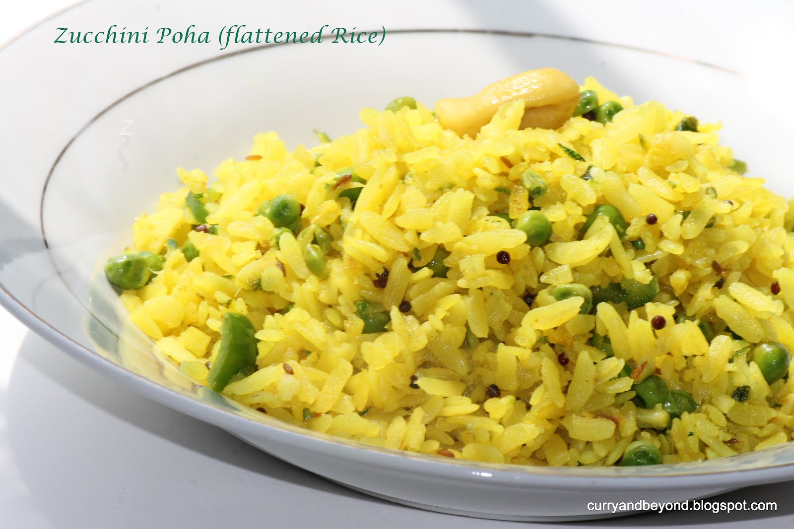 Curry And Beyond: Zucchini Poha (flattened Rice)