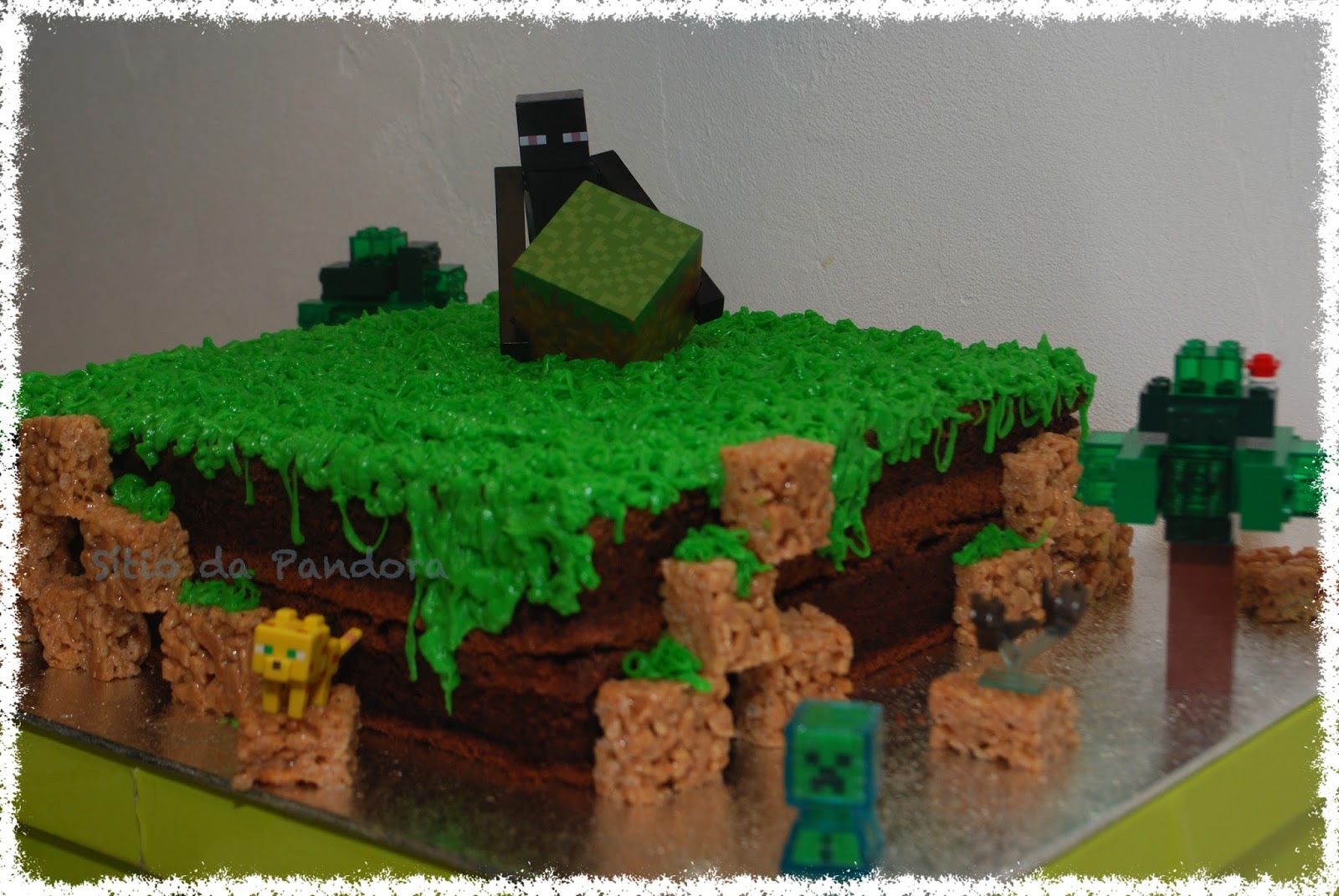 Pandora Créations: Gâteau Minecraft I Bolo Minecraft