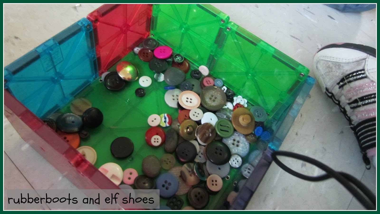 buttons - a multi-purpose classroom essential - rubber boots and elf shoes
