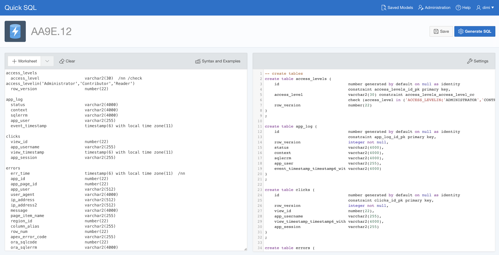 Dimitri Gielis Blog Oracle Application Express Apex Reverse Engineer Existing Oracle Tables